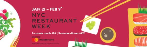 NYC Restaurant Week January 21 - February 9